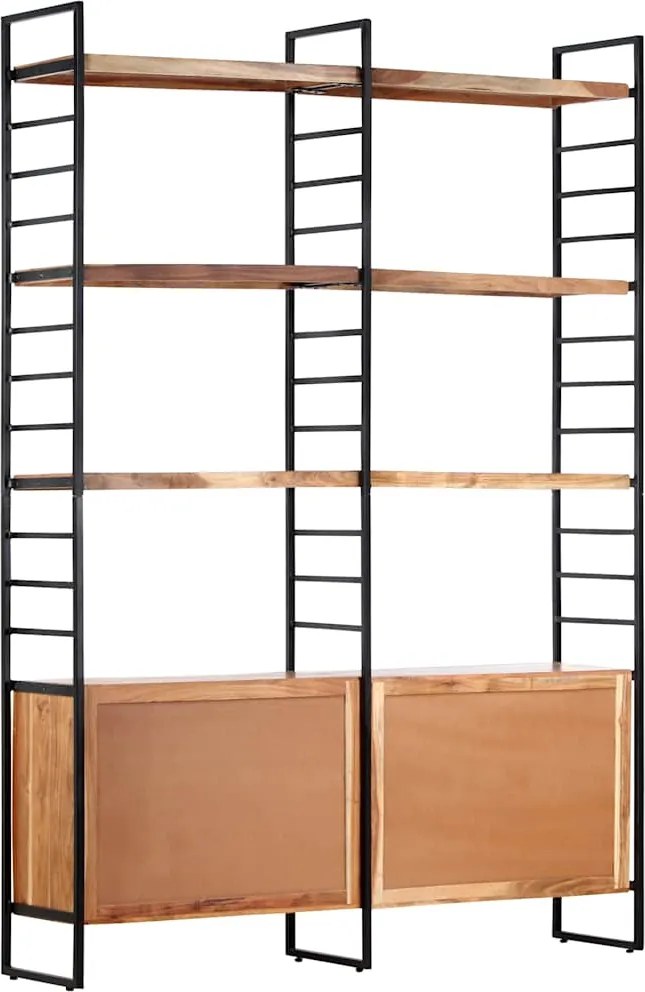 4patrová knihovna 124 x 30 x 180 cm masivní akáciové dřevo 284416