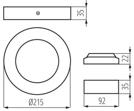 LED svítidlo Kanlux CARSA V2LED 18W-NW-W neutrální bílá 4000K 28949
