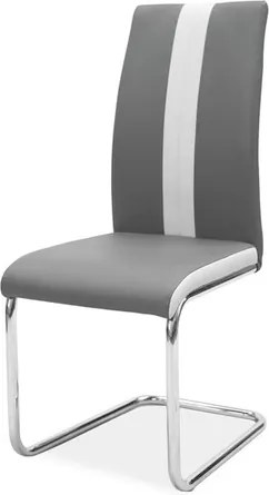 Jídelní židle s čalouněním v tmavě šedé ekokůži KN647