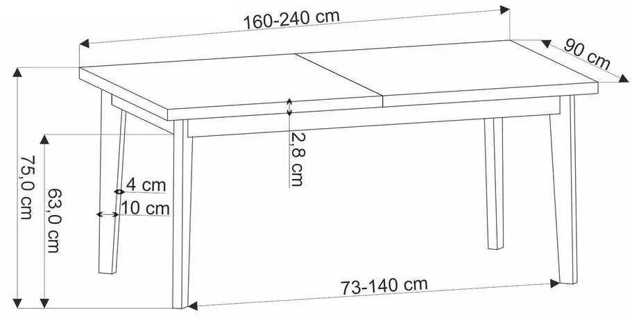 Jídelní stůl Kenneth, dub