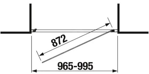 Jika Nion Sprchové dveře pivotové jednokřídlé, 100 cm, stříbrná/sklo arctic H2542N30026661