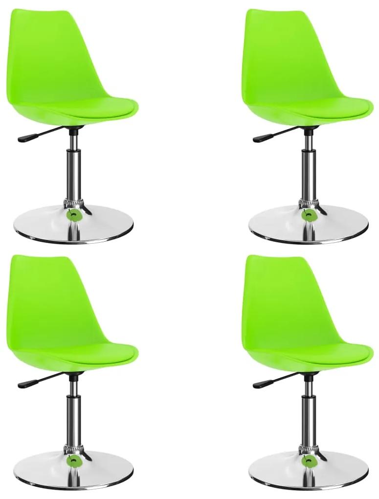 324216 vidaXL Otočné jídelní židle 4 ks zelené umělá kůže