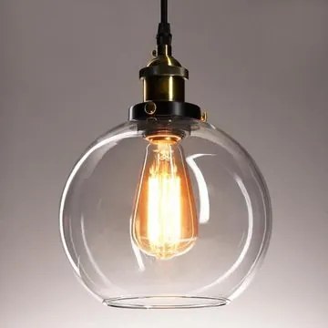Toolight - Skleněné závěsné svítidlo Verto B, APP044-1CP, černá, OSW-00136