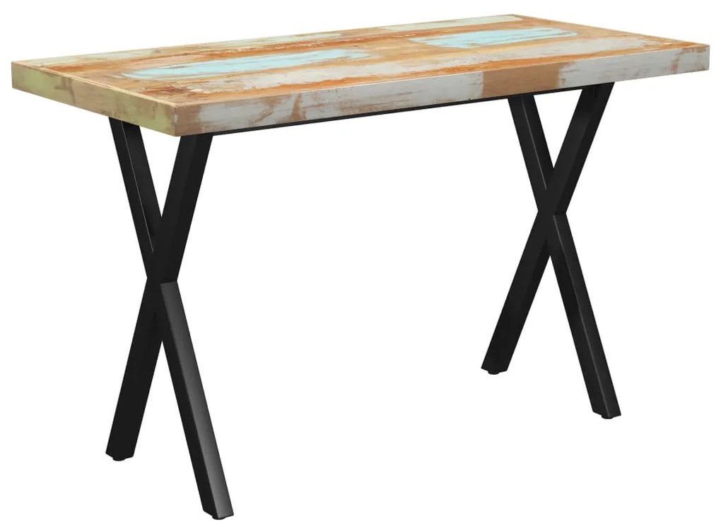 3055782 vidaXL Jídelní stůl nohy ve tvaru X 120 x 60 x 77 cm recyklované dřevo