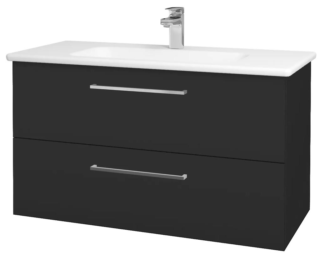 Dřevojas Koupelnová skříň GIO SZZ2 100 Varianta: M01 Bílá mat / Úchytka T02 / M01 Bílá mat