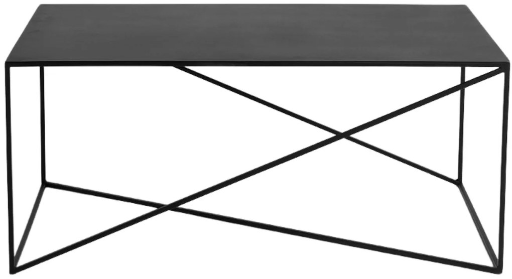 Nordic Černý kovový konferenční stolek Mountain 100x80 cm - Nezapínat!