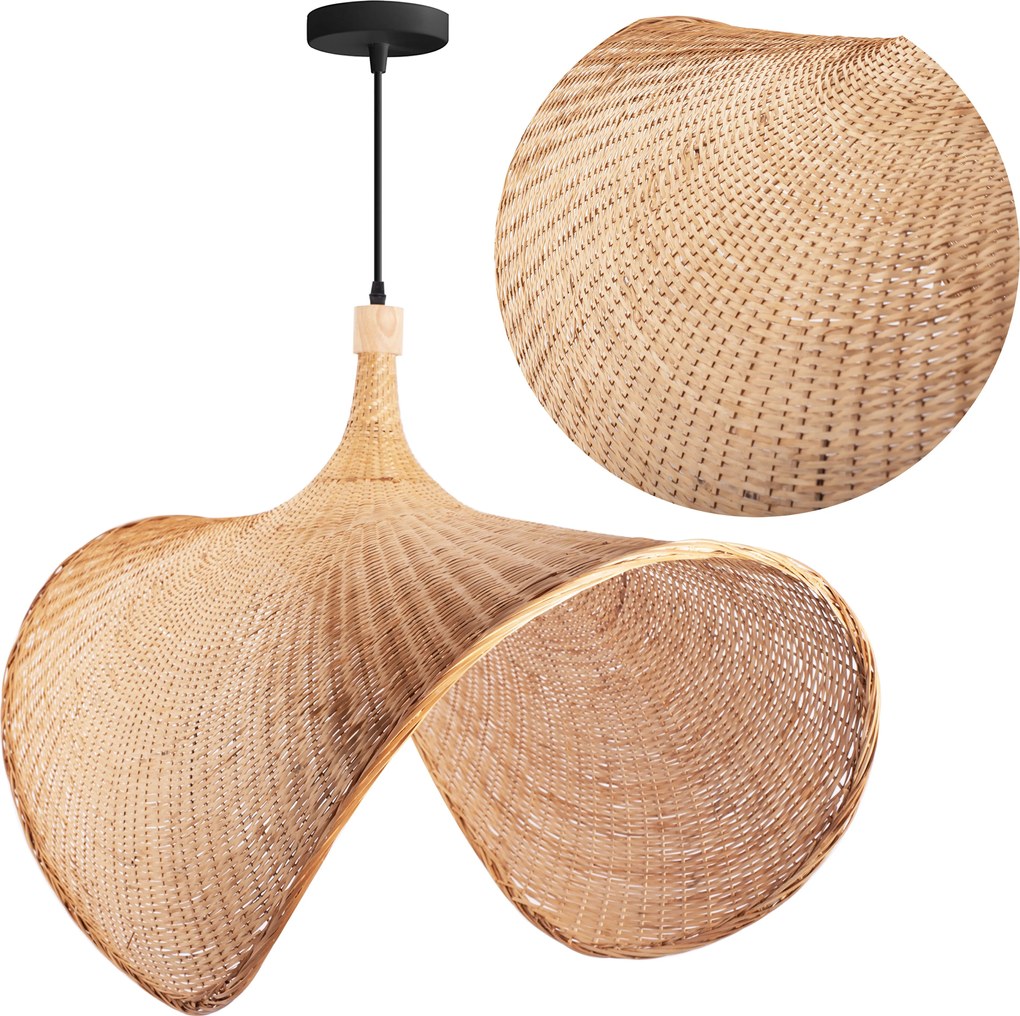 Toolight Boho, závěsné svítidlo 1xE27 APP1577-5C, přírodní hnědá, OSW-03800