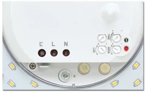 LED sv., bílé, IP44, max.18W, HF senz.360