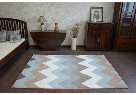 koberec ARGENT W4936 cikcak modrý velikost 133x190 cm | krásné koberce cz