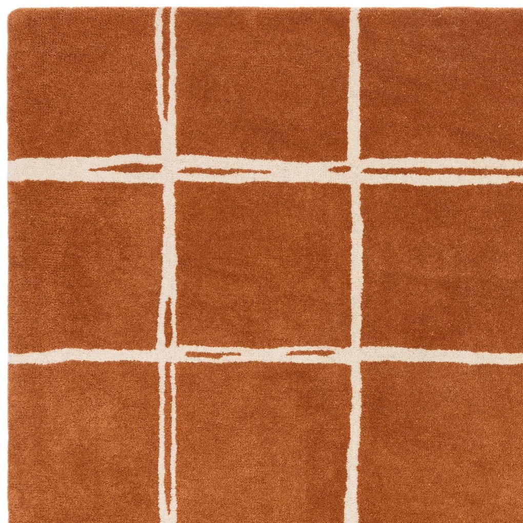 Tribeca Design Kusový koberec Swans Grid Rust Rozměry: 80x150 cm