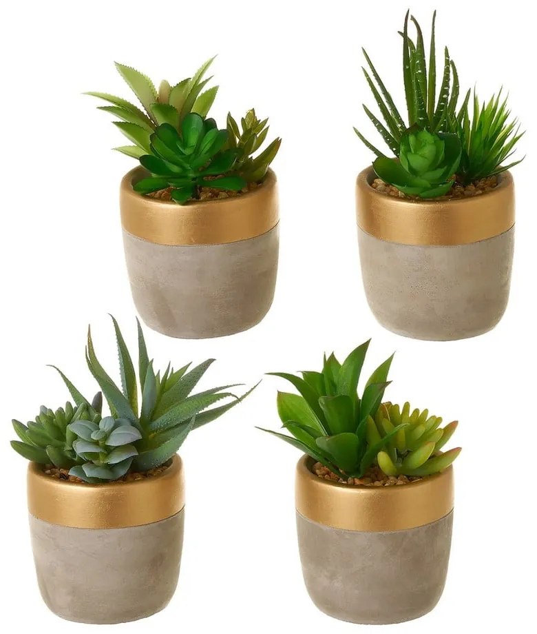 Umělé rostliny v sadě 4 ks (výška 17 cm) Cactus – Casa Selección