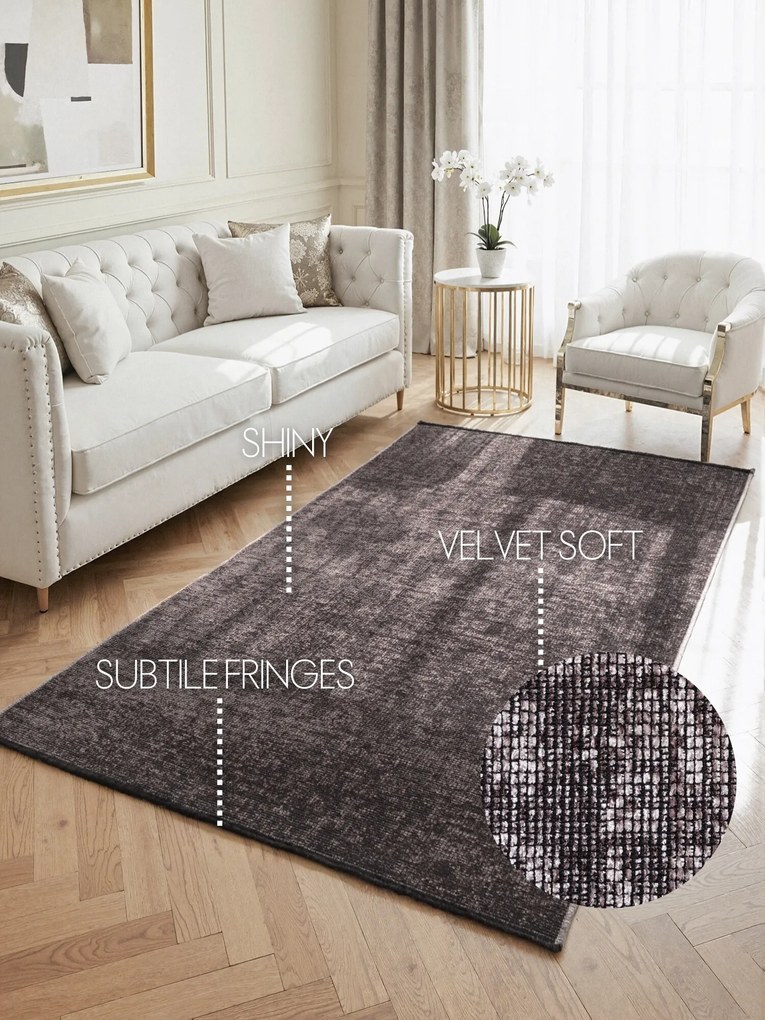ELLE Decoration, Kusový koberec Brilliance Prisma 106311 Brown z kolekce Elle, 80x150, hnědá, ložnice