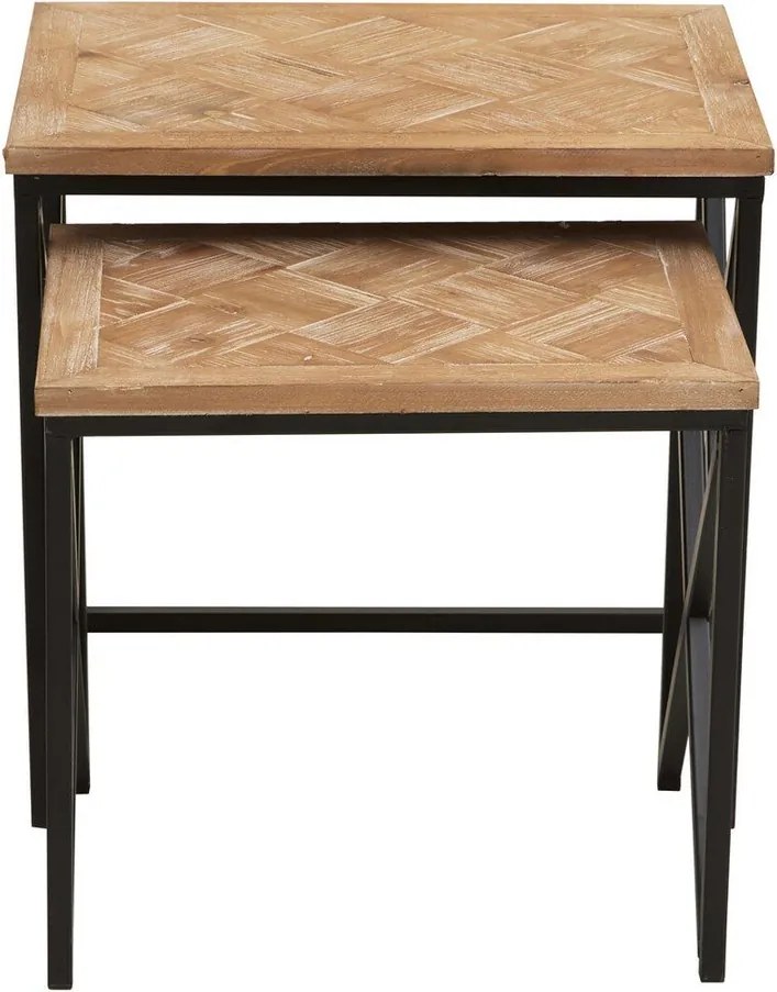 Odkládací stolky v sadě 2 ks z jedlového dřeva 38x51 cm Kickford – Premier Housewares