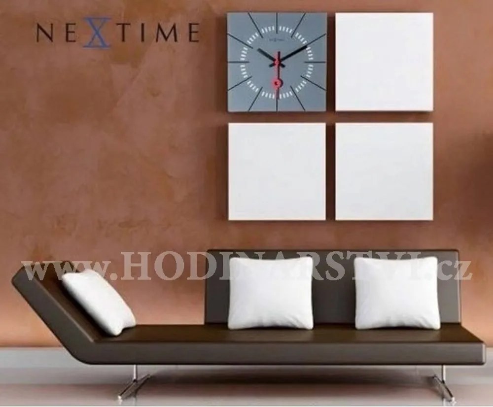 Designové nástěnné hodiny 8636gs Nextime Stazione 35cm