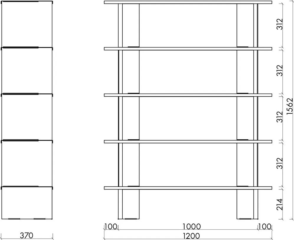 Žlutá kovová knihovna 120x156x37 cm Hes – noo.ma