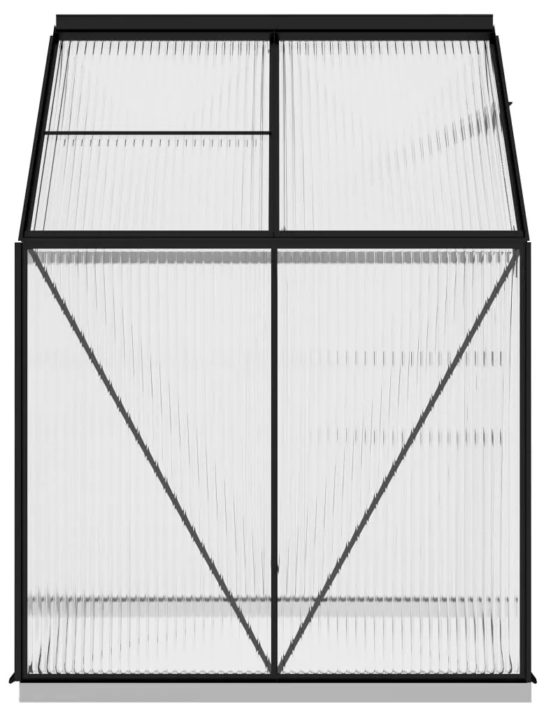 vidaXL Marketos Skleník antracitový hliníkový 2,47 m²