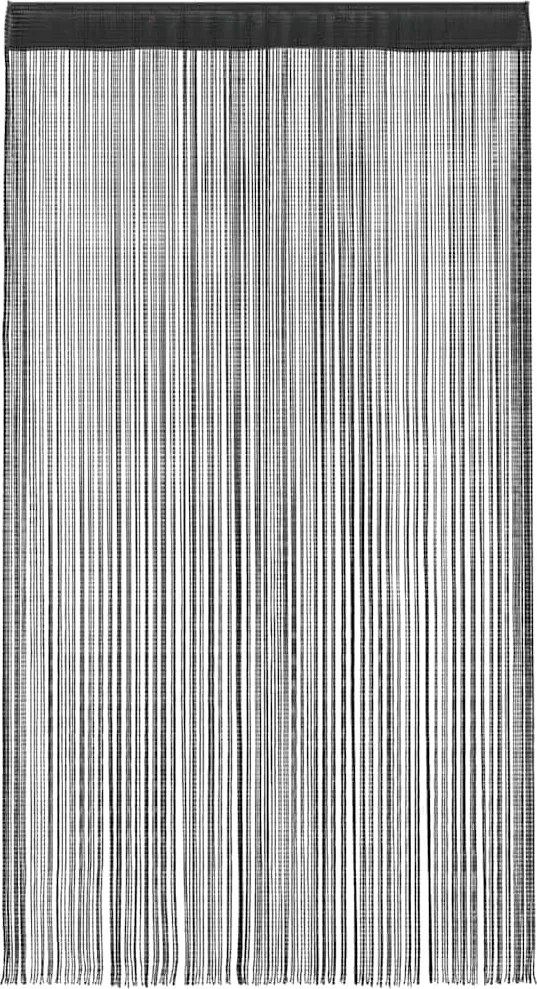 Provázkové záclony, 2 ks, 140x250 cm, černá 132401