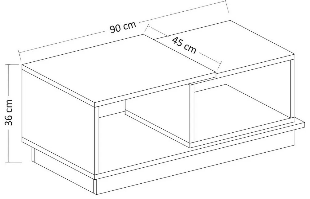 Konferenční stolek Viana White and Oak
