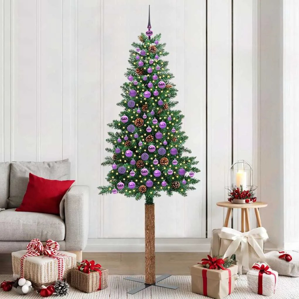Úzký vánoční stromeček Zelená 210 cm 3394883