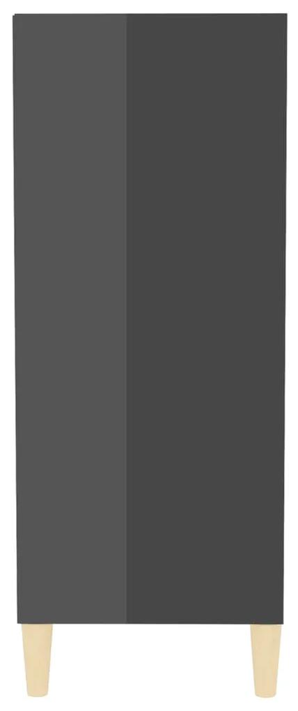 vidaXL Příborník šedý s vysokým leskem 57 x 35 x 90 cm dřevotříska