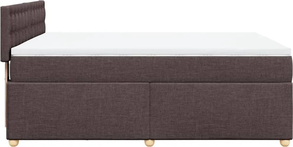 Box spring postel s matrací tmavě hnědá 160x200 cm textil 3289048