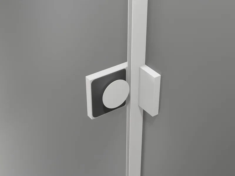 Mexen Lunar levé sprchové dveře 90 cm, transparentní, bílé - 834-090-000-20-00-L