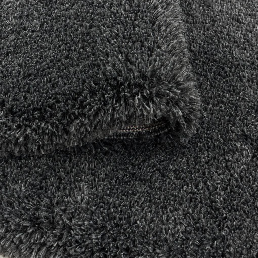 Ayyildiz Kusový koberec FLUFFY 3500, kulatý, Šedá Rozměr koberce: 120 cm KRUH