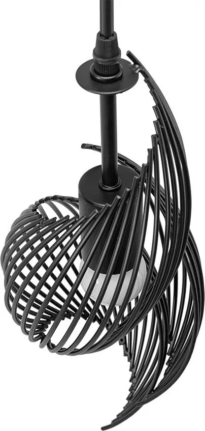 Toolight - Stropní svítidlo 1xE27 60W APP977-1CP, černá, OSW-06989