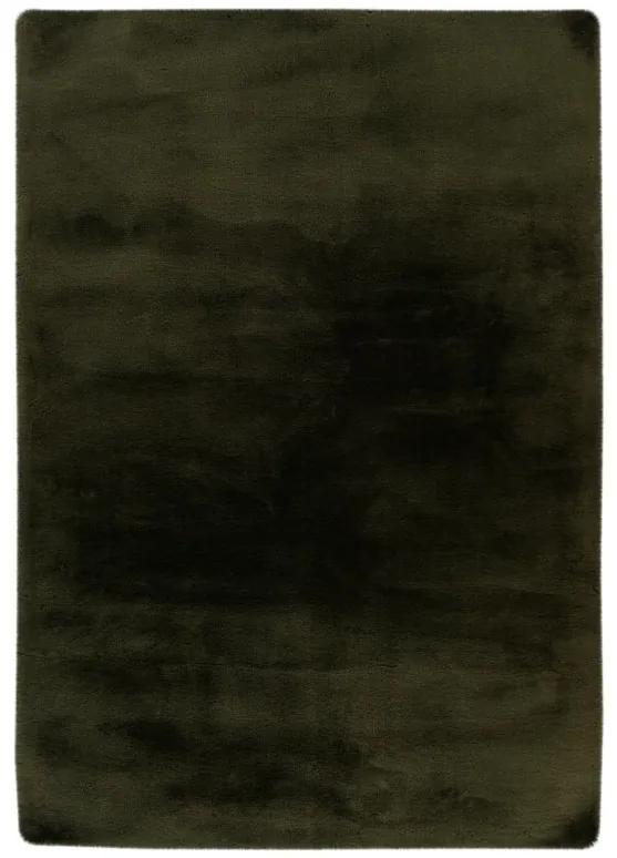 Kusový koberec Lalee Heaven / 160 x 230 cm / 100% polyester / olivově zelená