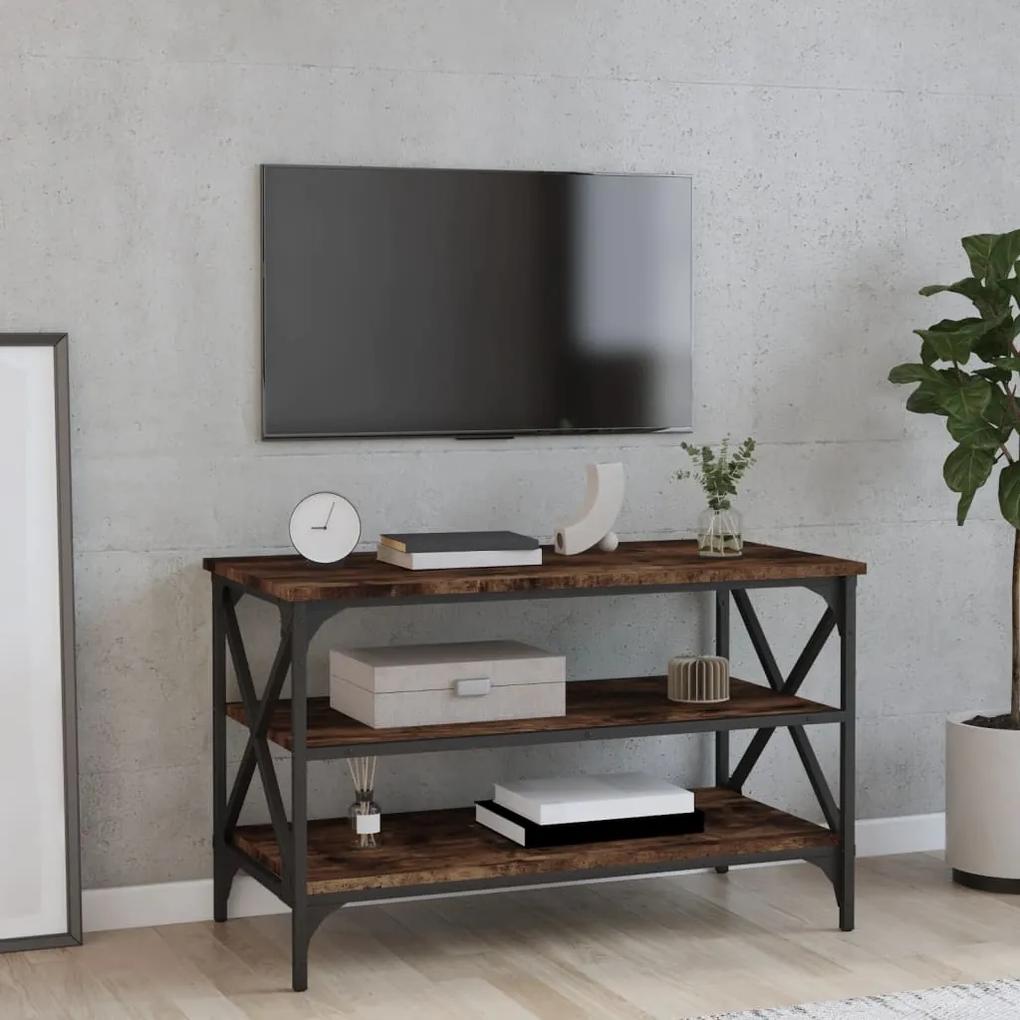 TV skříňka kouřový dub 80 x 40 x 50 cm kompozitní dřevo - Default Title