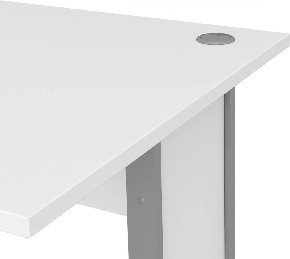 FALCO Psací stůl Office 80400/70 bílá/silver grey
