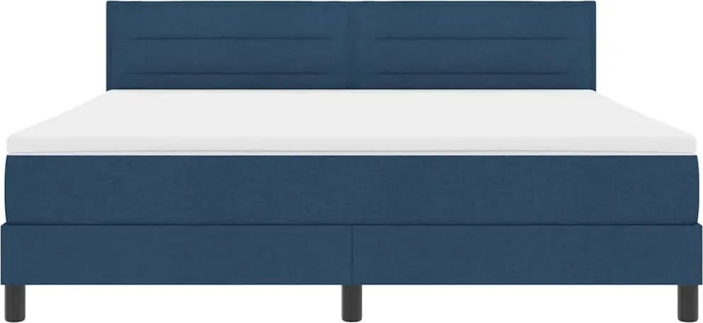 Postel s boxspringem s čelo Modrá 180 x 200 cm textil 3338635