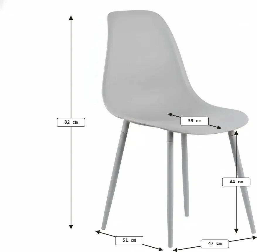 Jídelní židle OSAKA plastová, antracitová