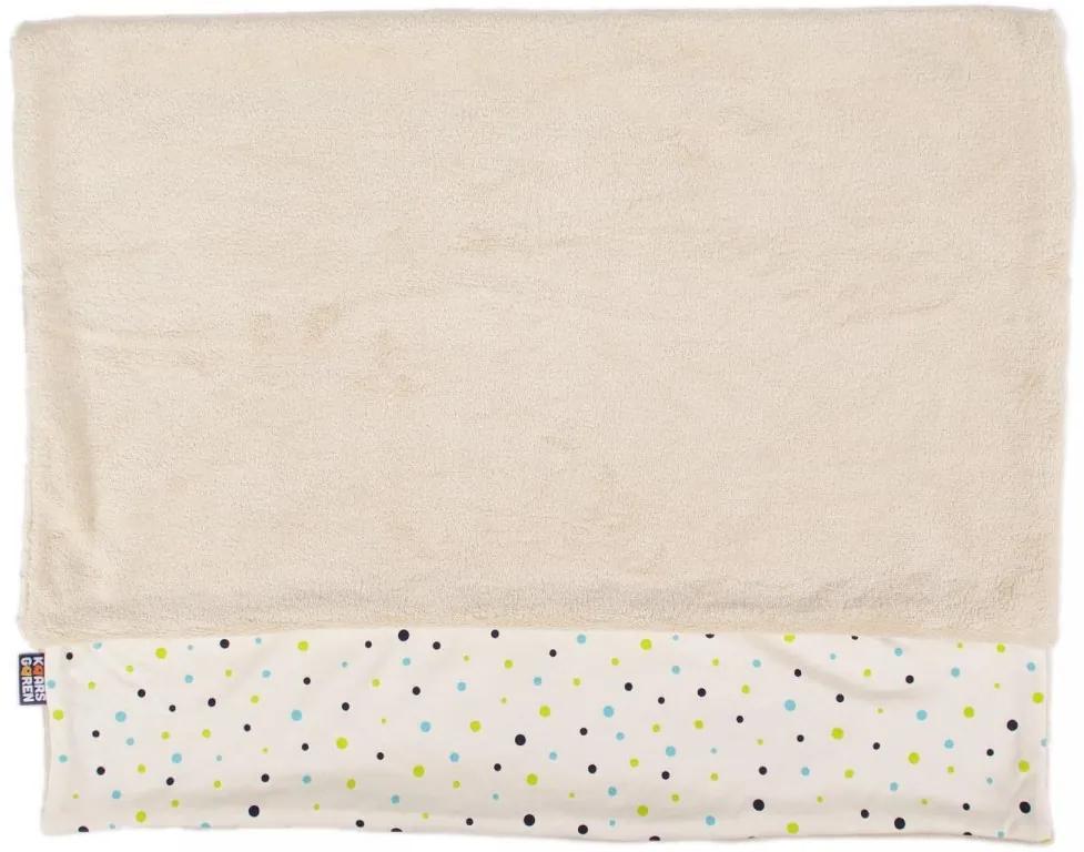 Kaarsgaren Dětská deka moka 70x100 cm puntíky Wellsoft bio-bavlna