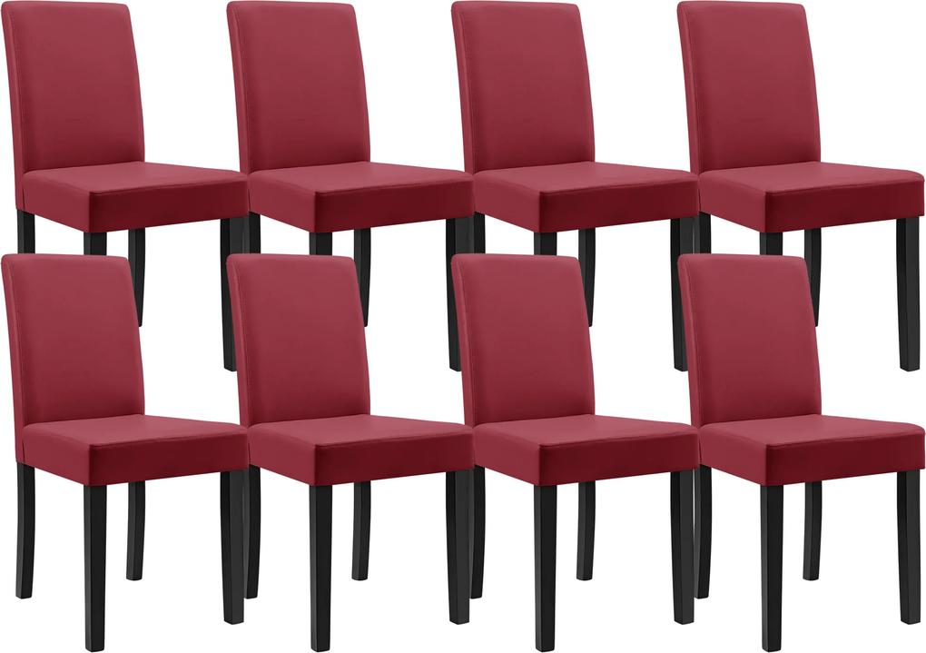[en.casa] Jídelní židle 8 x HTMY-9702 bordová