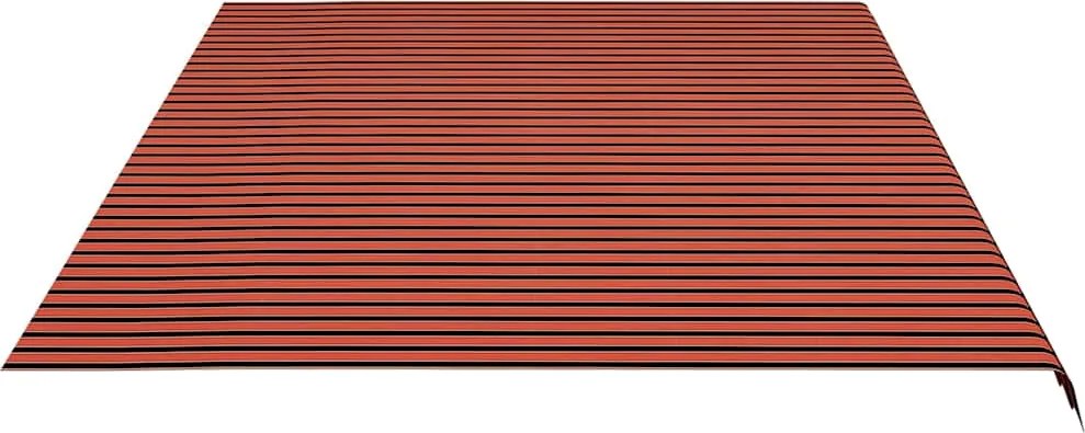 Náhradní plachta na markýzu oranžovo-hnědá 600 x 350 cm polyesterová 311964