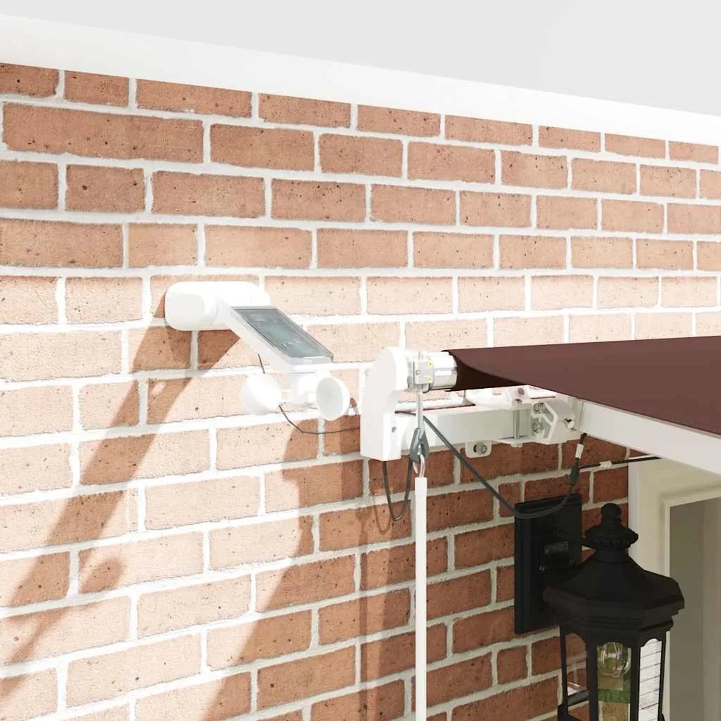 Automatická zatahovací markýza s LED hnědá 600 x 300 cm 3215386