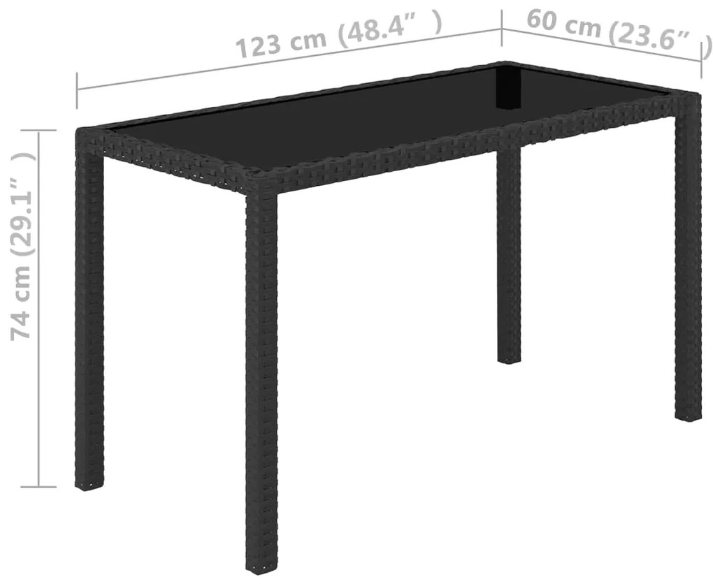 vidaXL Marketos 5dílný zahradní jídelní set s poduškami polyratan černý