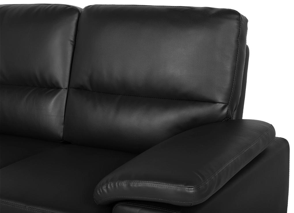 Kožená černá sedačka pro 2 osoby VOGAR Beliani