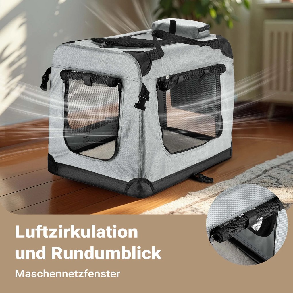 Přepravní box fudajo – 60 × 42 × 44 cm, šedá (63350)