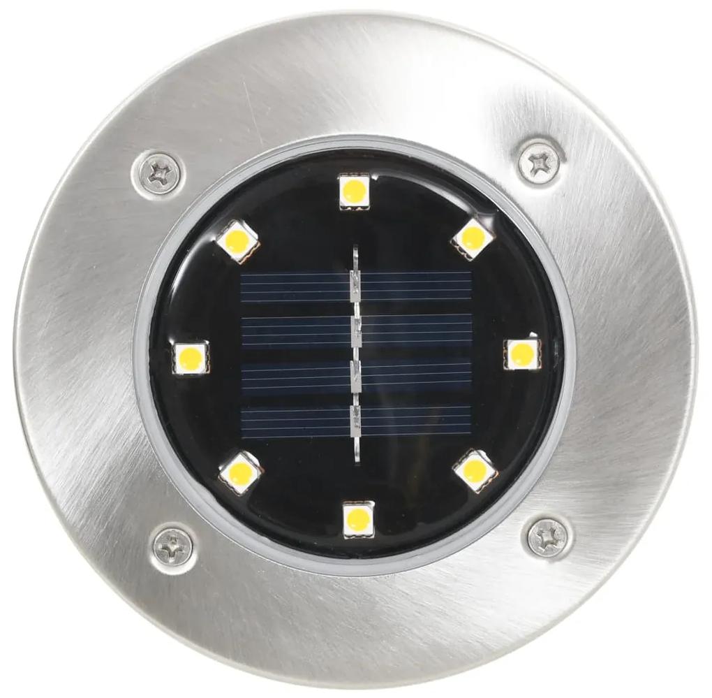 vidaXL Solární světlo k zapíchnutí do země 8 ks LED bílé
