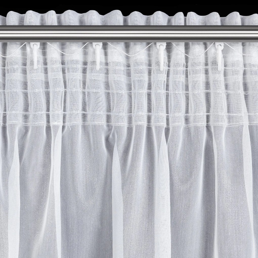 ZÁCLONA NA PÁSCE MIREA 350X150 CM BÍLÁ