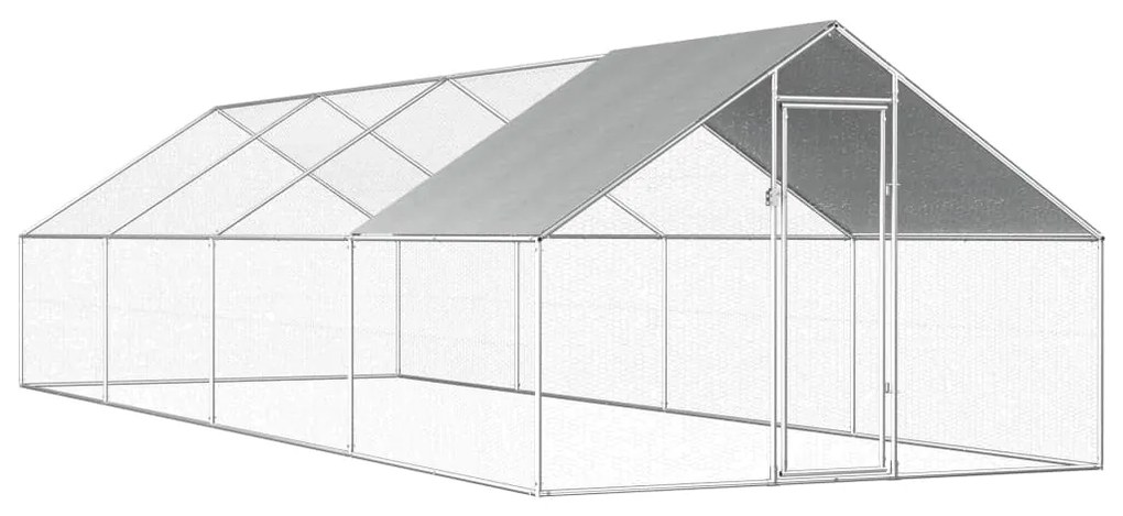 Venkovní klec pro kuřata 2,75 x 8 x 1,92 m pozinkovaná ocel