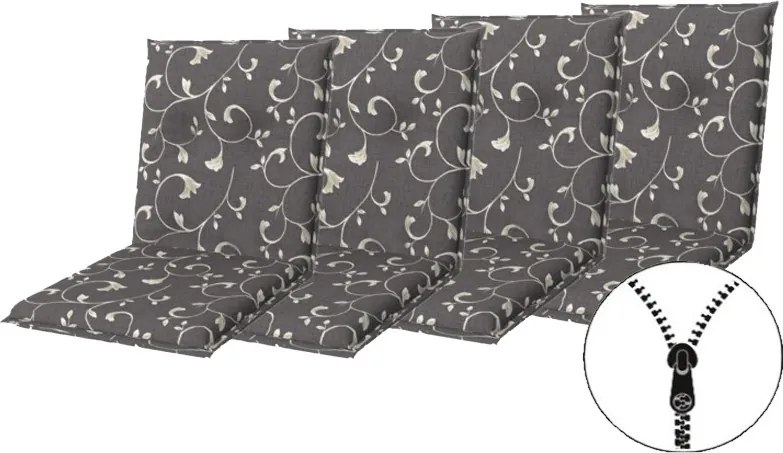 Doppler LIVING 2097 - set 4 ks polstrů na křeslo s nízkým opěradlem