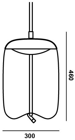 Brokis PC1019 Knot Cilindro, závěsné svítidlo, hnědé kouřové sklo - mosaz, 14W LED 2700K stmívatelné, prům.30cm
