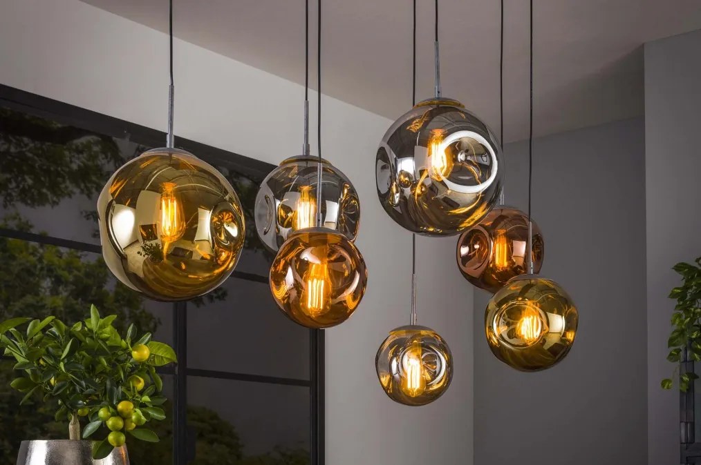 Závěsné skleněné svítidlo nad jídelní stůl Pasteri Glass 7