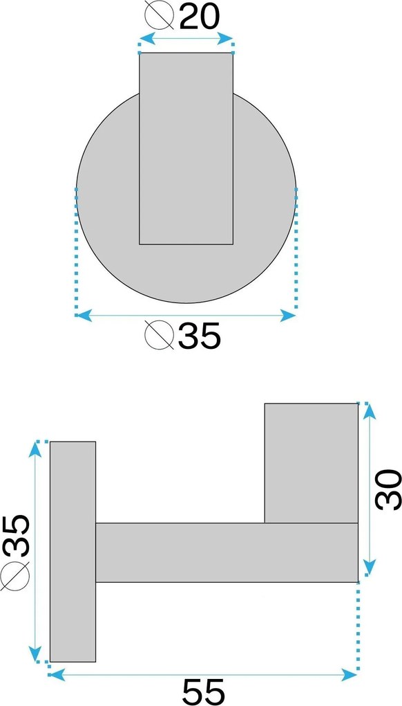 Koupelnový věšák REA ORI 39104 titan