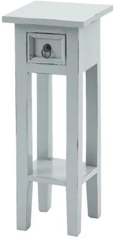 Demsa home Odkládací stolek Oney, šedá, 25x67x25 cm, mahagon