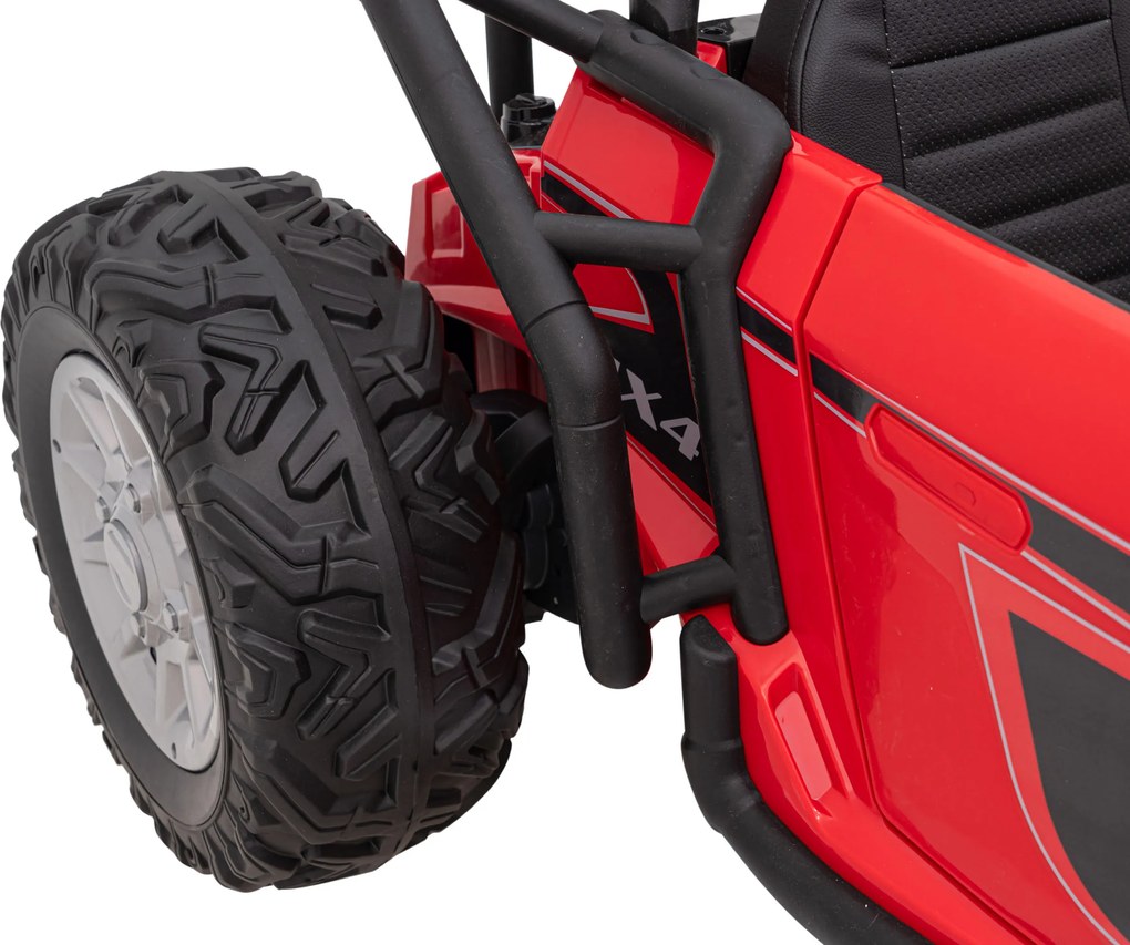 Ramiz Elektrická bugina Racing 5 pro děti červená + motory 2x200W + dálkové ovládání + LED audio + pomalý start