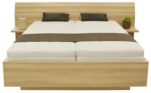 Ahorn Salina postel s úložným prostorem Dekor: Dub bílý, Rozměr: 140 x 200 cm, Noční stolek: Jednozásuvka oboustranná
